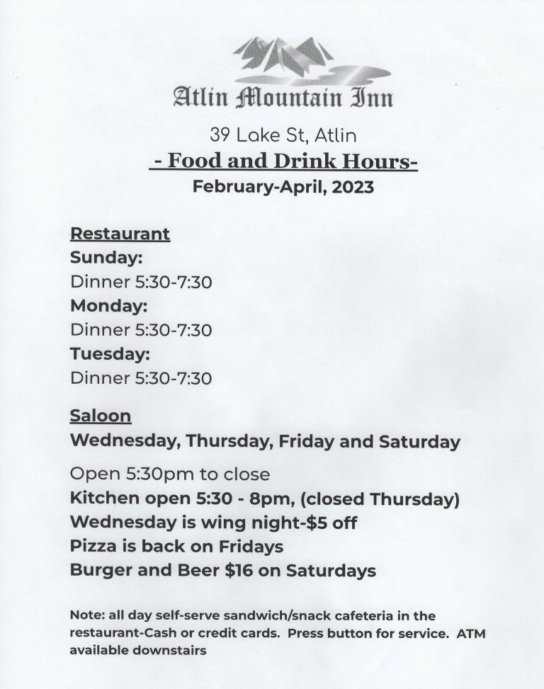 Atlin's premier hotel, restaurant and bar-Official Site