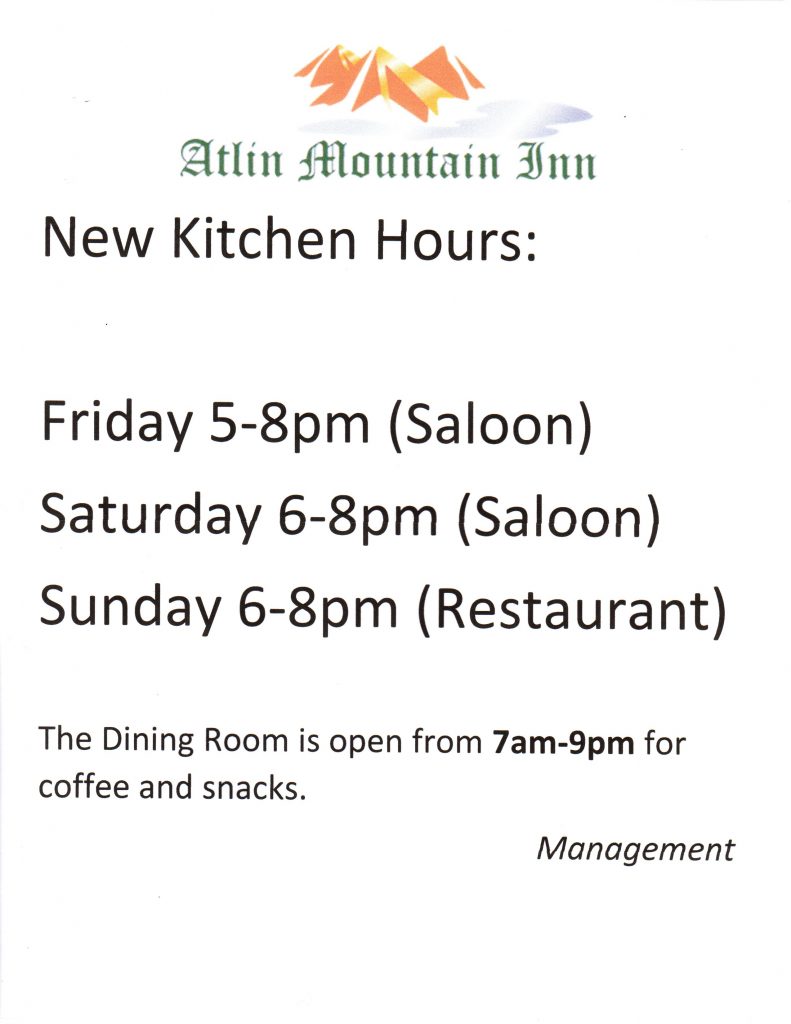Atlin's premier hotel, restaurant and bar-Official Site